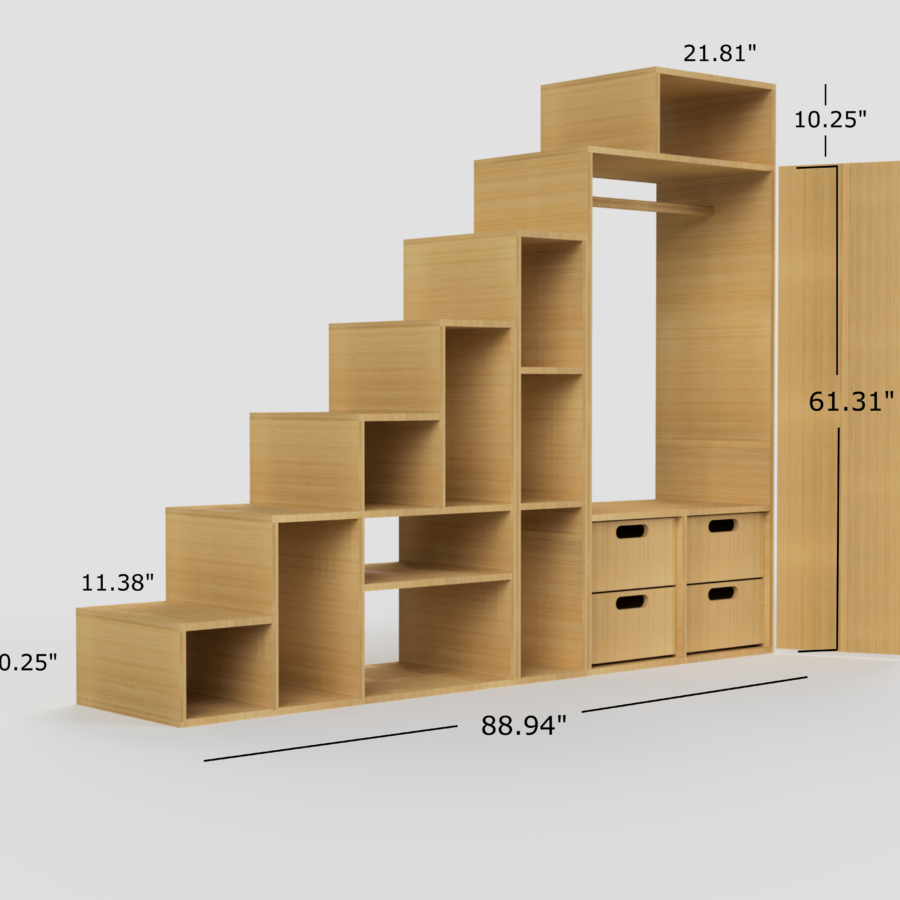 Customizable Tiny Home Loft Stairs